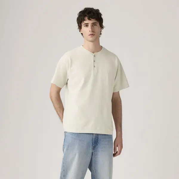 LEVI'S Short-sleeve Dry Goods Henley - Ecru