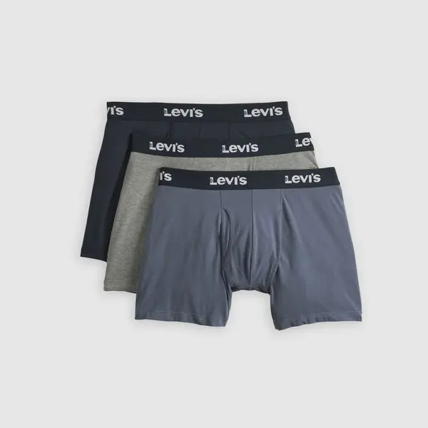 LEVI'S Solid Basic Boxer Briefs - Navy