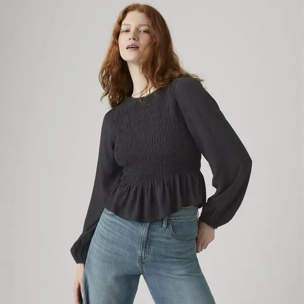 LEVI'S Fleur Smocked Top - Anthracite Night