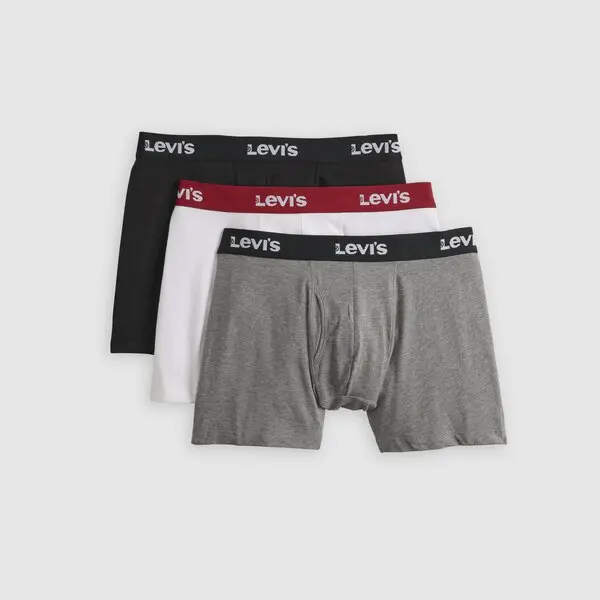 LEVI'S Solid Basic Boxer Briefs - Black/ White/ Grey
