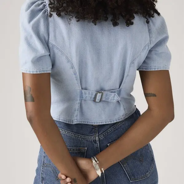 LEVI'S Moxie Short-sleeve Denim Blouse - Soft As Butter