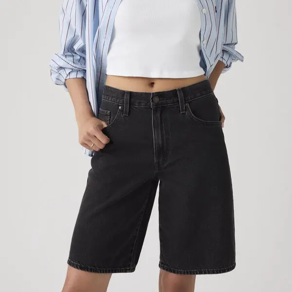 LEVI'S Baggy Dad Jorts Mid Rise, Knee Length Denim Shorts - Open Mind