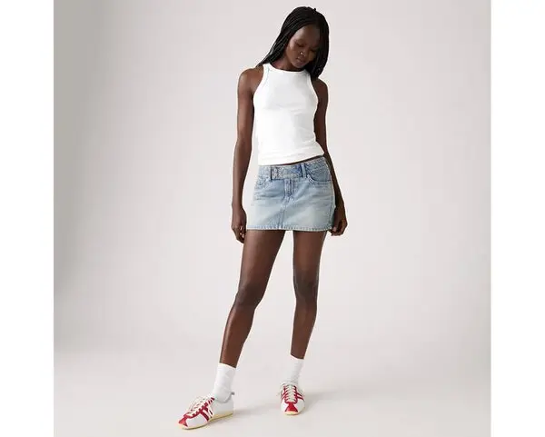 LEVI'S Superlow Mini Skirt - Roll It Up Clean