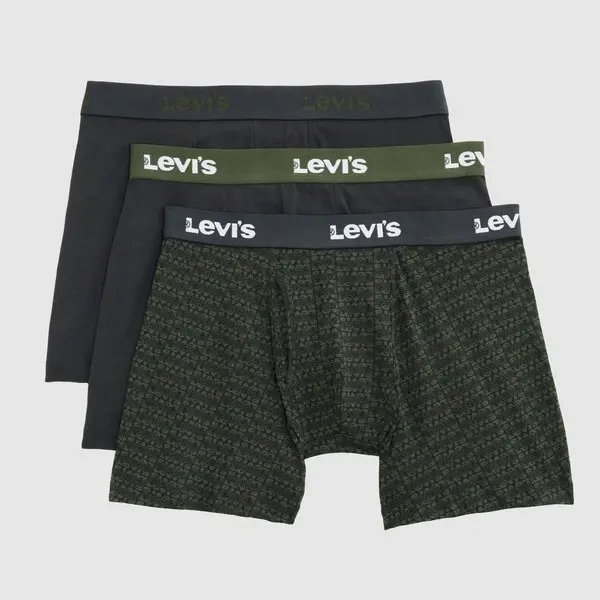 LEVI'S Logo Print Boxer Briefs - Black