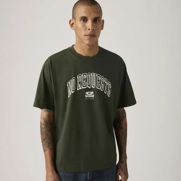 LEVI'S Graphic Boxy T-shirt - No Requests Kombu Green