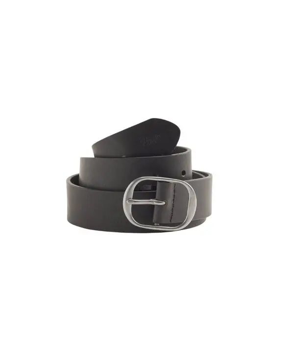 LEVI'S Madison Leather Belt - Caviar