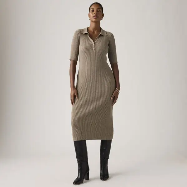 LEVI'S Monica Knit Dress - Taupe Gray
