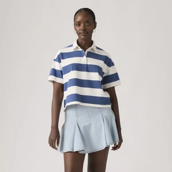LEVI'S Aries Rugby Polo Shirt - Tory Stripe Sunset
