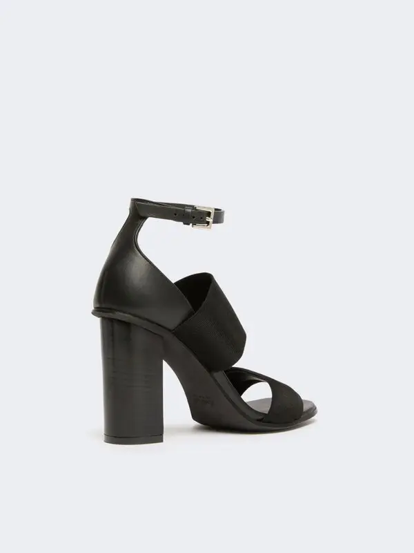 Max Mara Sandals In Calfskin And Elasticated Webbing