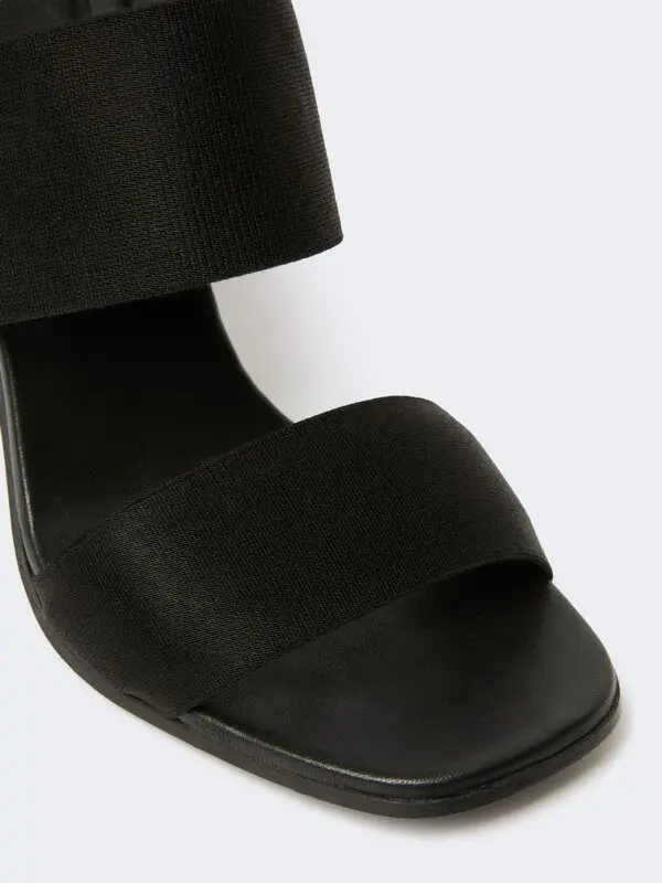 Max Mara Sandals In Calfskin And Elasticated Webbing