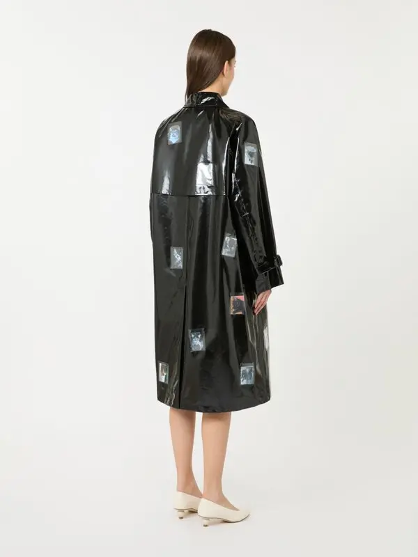 Max Mara Vinyl-effect Gabardine Midi Trench Coat