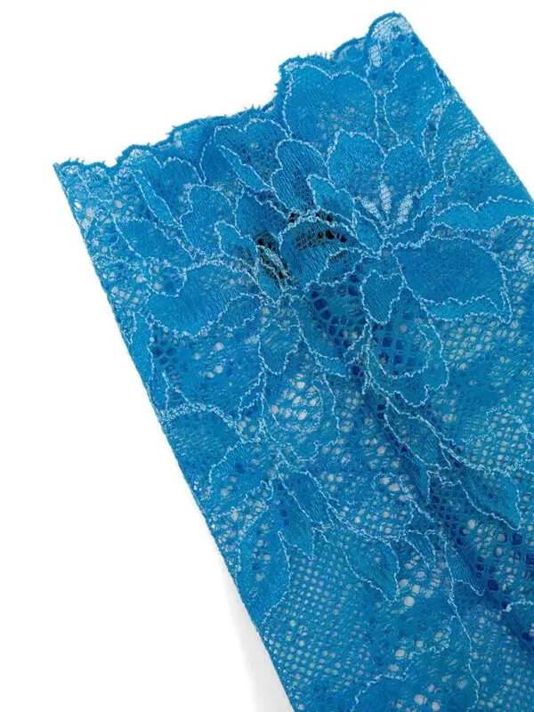 Undercover Floral Lace Socks - Blue