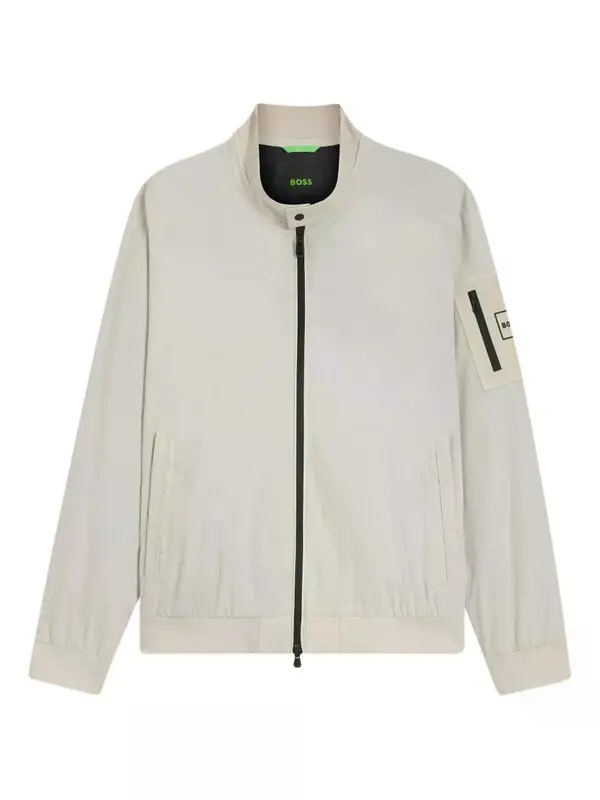 BOSS Zip Patch-pocket Jacket - Neutrals