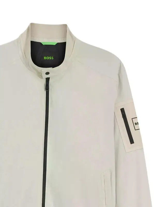 BOSS Zip Patch-pocket Jacket - Neutrals