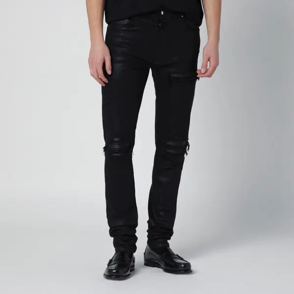 Amiri Wax Skinny Jeans - Black