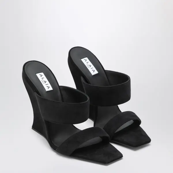 Alaïa Wave Mules In Suede