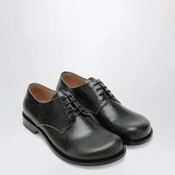 Loewe Campo Derby In Crackled Calfskin