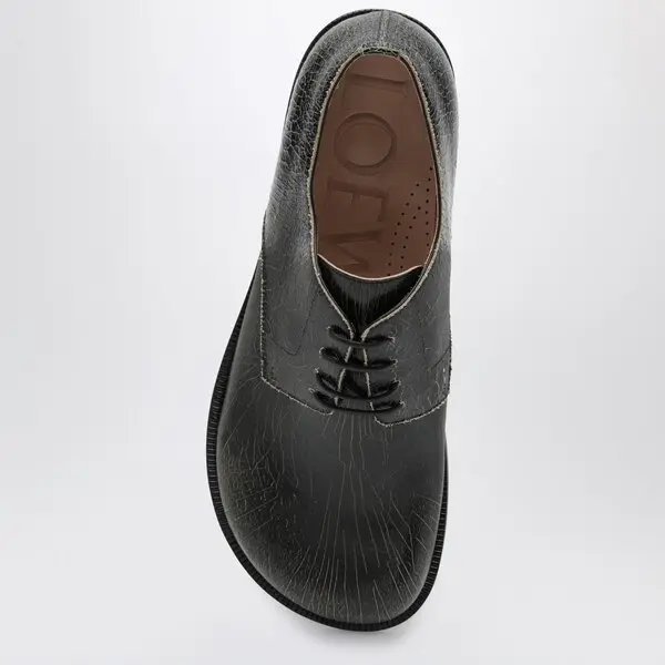 Loewe Campo Derby In Crackled Calfskin