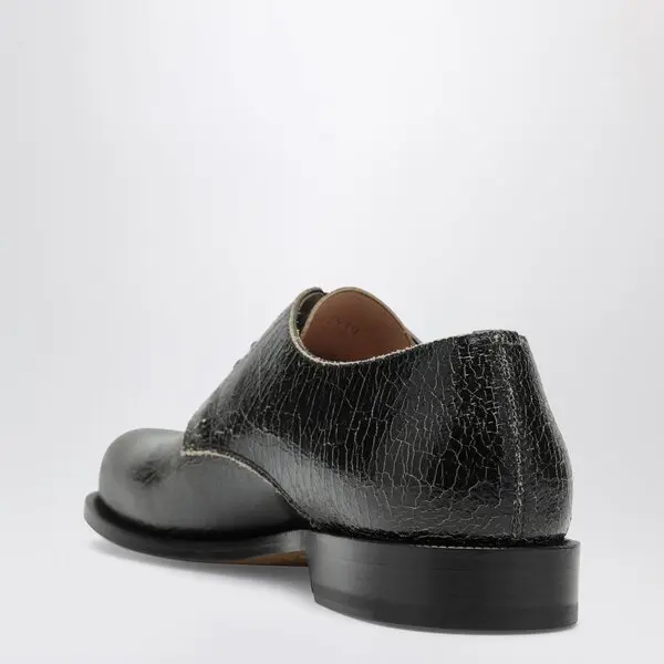 Loewe Campo Derby In Crackled Calfskin