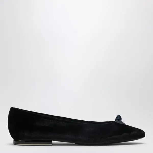 Loro Piana Primula Ballet Flats In Velvet - Black