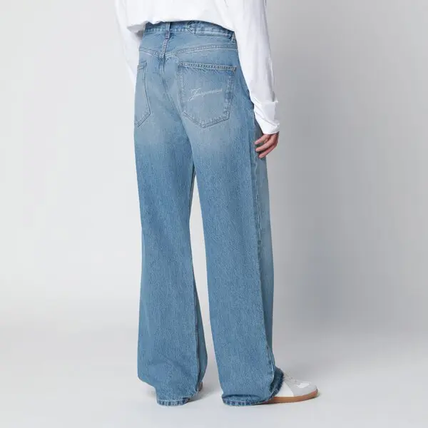Jacquemus Straight-leg Jeans In Washed Denim