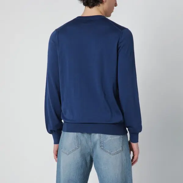 Brunello Cucinelli Cotton Crew Neck Sweater - Blue