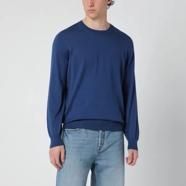 Brunello Cucinelli Cotton Crew-neck Sweater - Blue