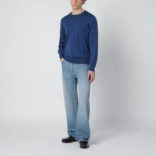 Brunello Cucinelli Cotton Crew-neck Sweater - Blue