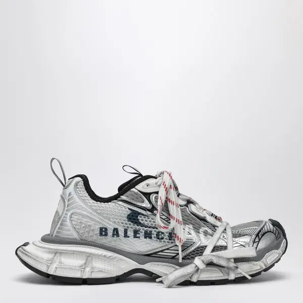 Balenciaga 3xl Split Logo Sneakers In /navy/grey - White