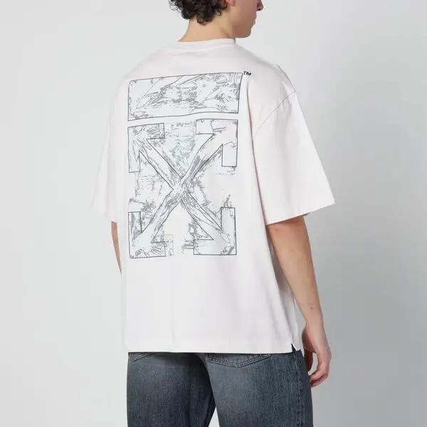 OFF-WHITE™ Paint Arrow Skate T-shirt In Light Mauve