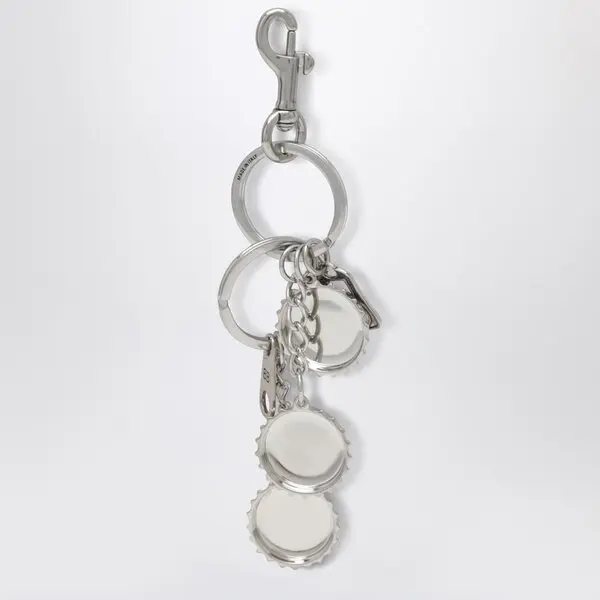 Balenciaga Logo Bottle Cap Keyring Charm