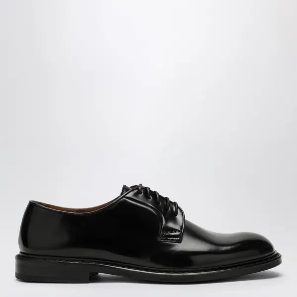 DOUCAL'S Low Leather Lace-up - Black