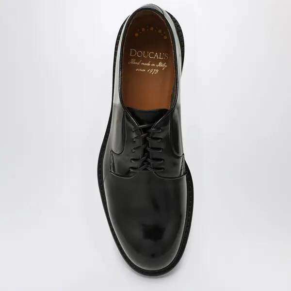 DOUCAL'S Low Leather Lace-up - Black