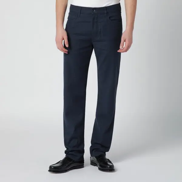 Loro Piana Quarona Trousers In Ocean - Blue