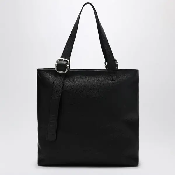 Loewe Loop Zip Tote Bag In Soft Leather - Black