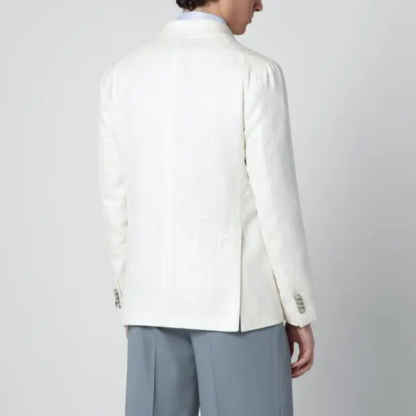 Tagliatore Double-breasted Linen-blend Jacket