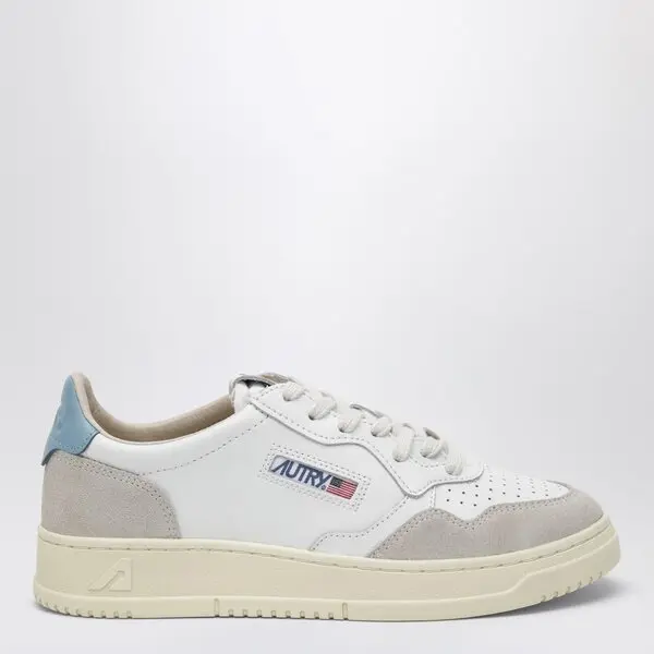 AUTRY Medalist Low Sneakers In White/light Blue Leather And Suede - Multicolor