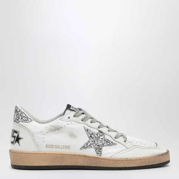 GOLDEN GOOSE Ball Star /silver Trainer - White