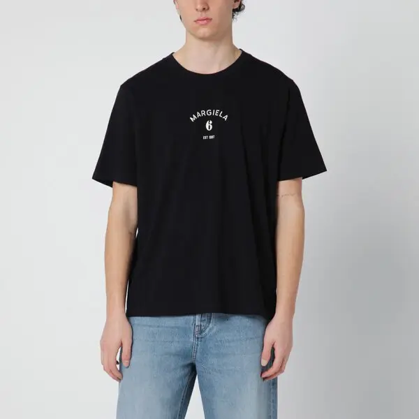 MAISON MARGIELA T-shirt With Logo Print - Black