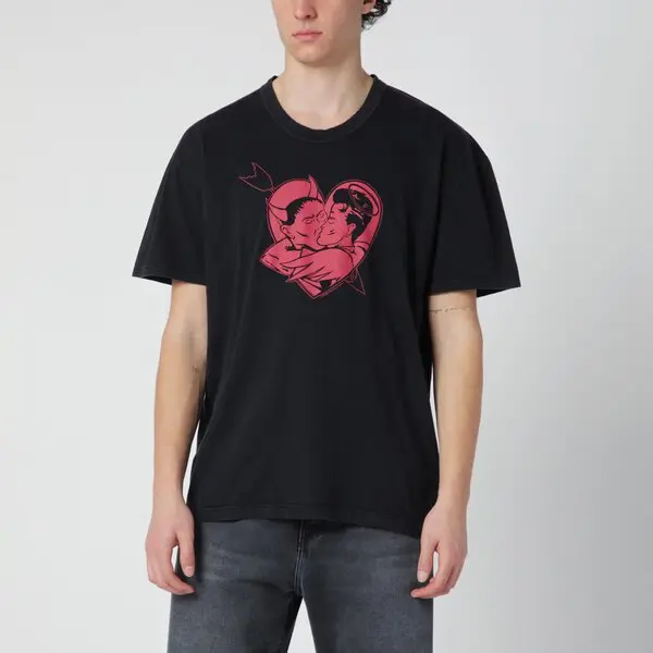 Our Legacy T-shirt With Love Story Print - Black