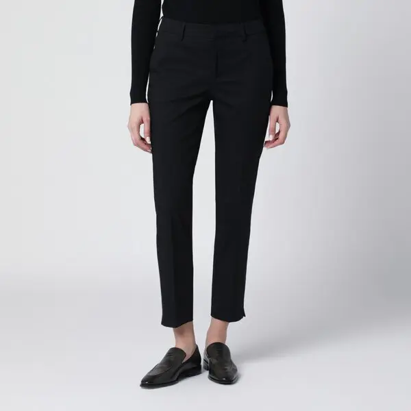 PT TORINO Slim-fit Cotton-blend Trousers - Black