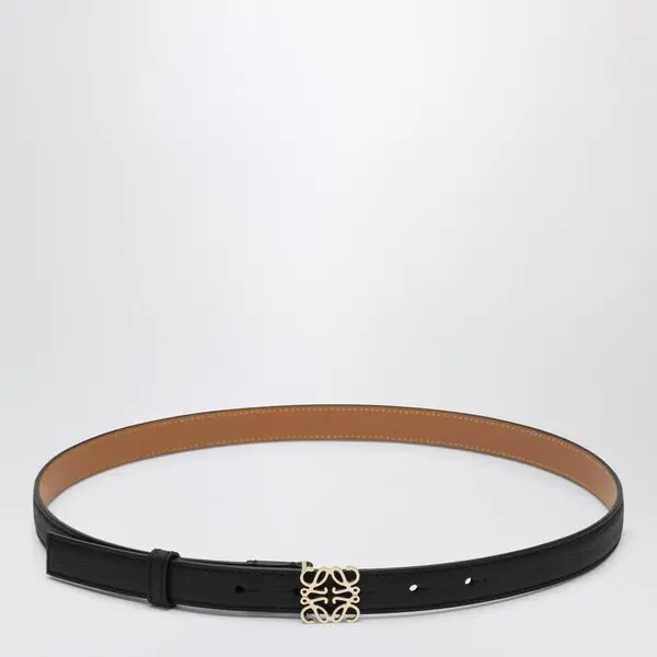 Loewe Anagram Leather Belt - Black