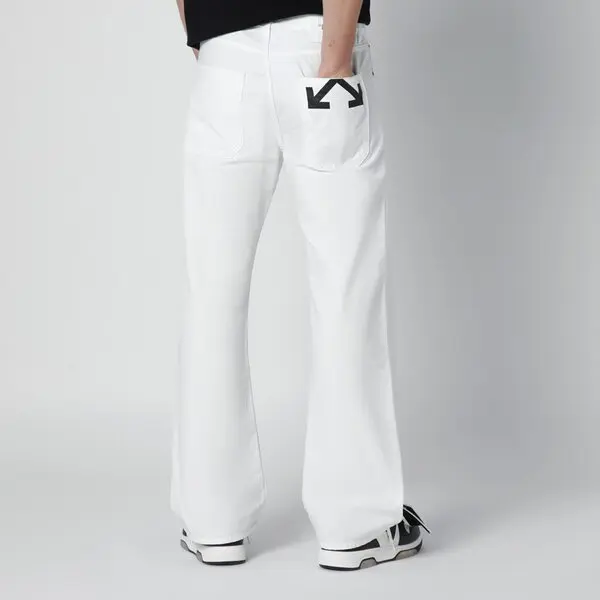 Off-White Trousers With Logo
