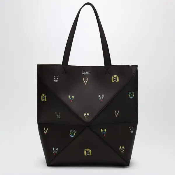 Loewe Puzzle Fold Xl Cats Bag In Leather - Brown
