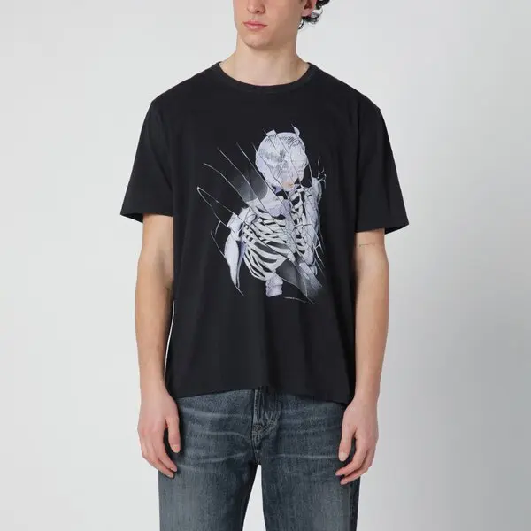Our Legacy T-shirt With Cybernetic Angel Print - Black