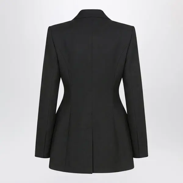 Balenciaga Hourglass Wool Twill Jacket - Black