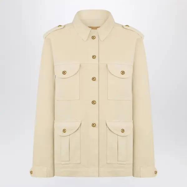 BLAZÉ MILANO Safari Jacket In Denim - Beige