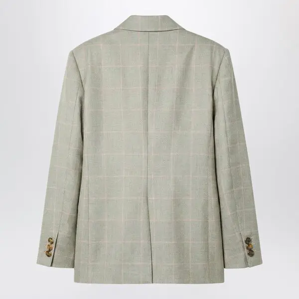 BLAZÉ MILANO Double-breasted Blazer With Check Pattern - Grey
