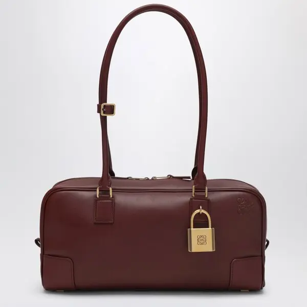 Loewe Amazona 31 Cropped Bag In Mahogany Leather - Brown