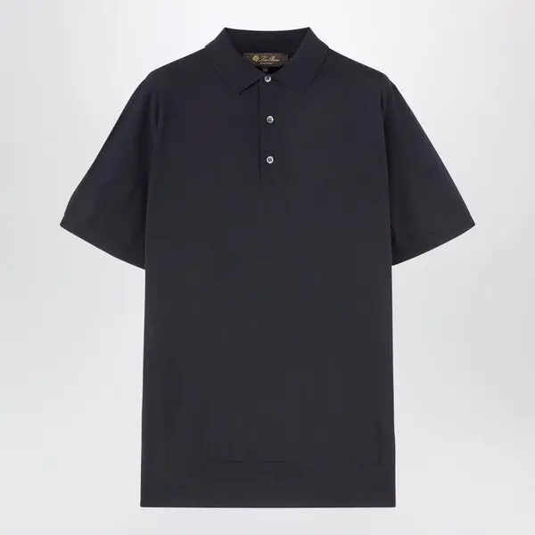 Loro Piana Polo In Wish Wool Yarn - Blue